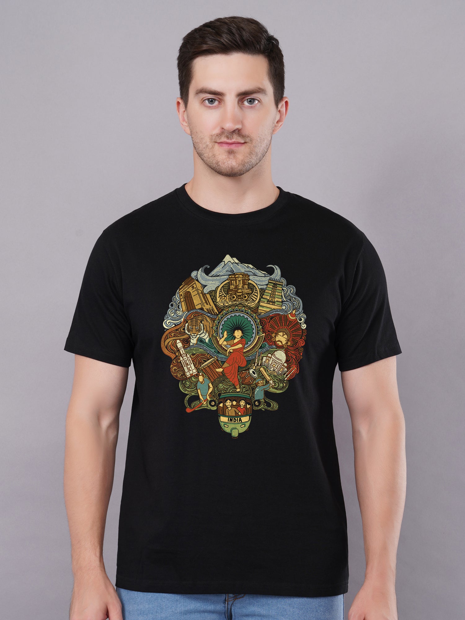 Celebrating India TShirt | Vibrant Indian TShirt – Benki Store